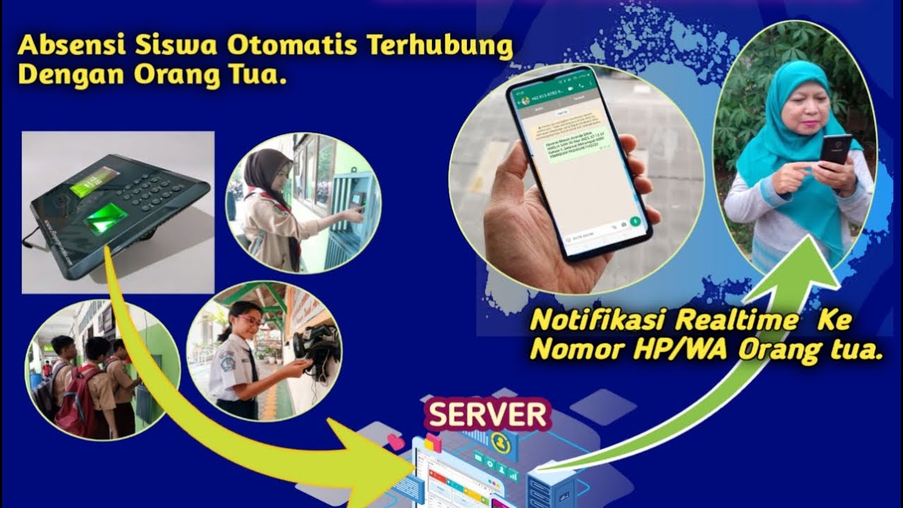ABSENSI DIGITAL SEKOLAH NOTIF OTOMATIS KE WHATSAPP ORANG TUA - YouTube