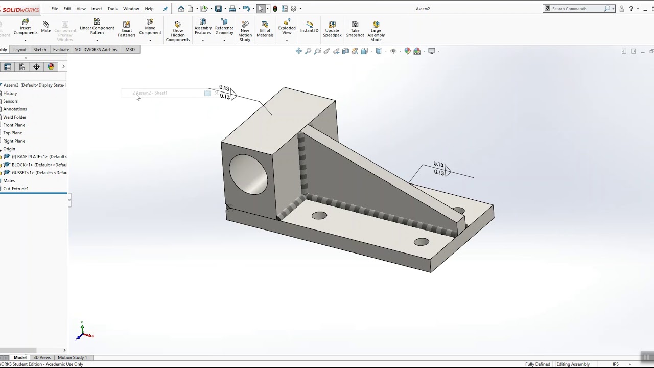 BRACKET WELDMENT DRAWING - YouTube