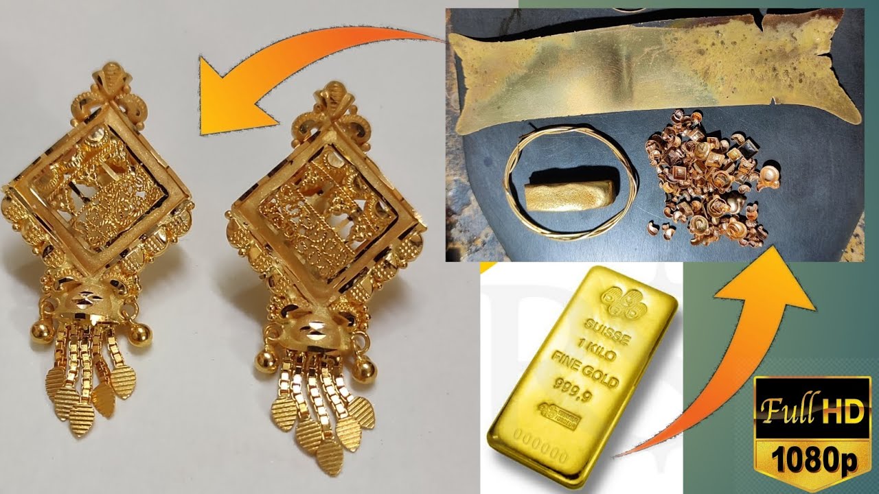 22k Gold Butti Making 😱||Gold jewellery design manufactureing - YouTube