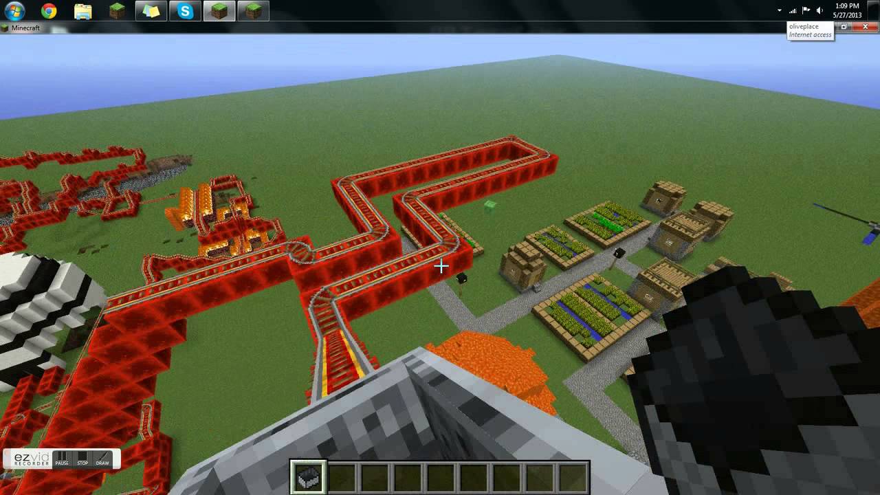 Minecraft RollerCoaster WEEEEEE - YouTube