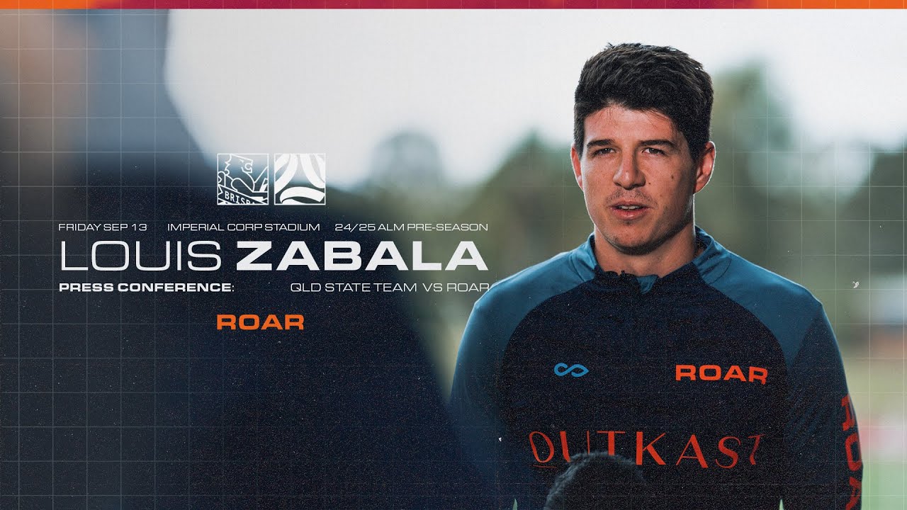 Louis Zabala | Press Conference | Brisbane Roar vs Queensland State ...