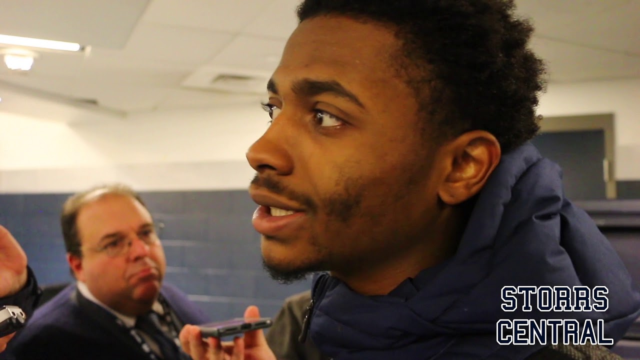 UConn Men's Basketball Postgame (Manhattan) - Alterique Gilbert - YouTube