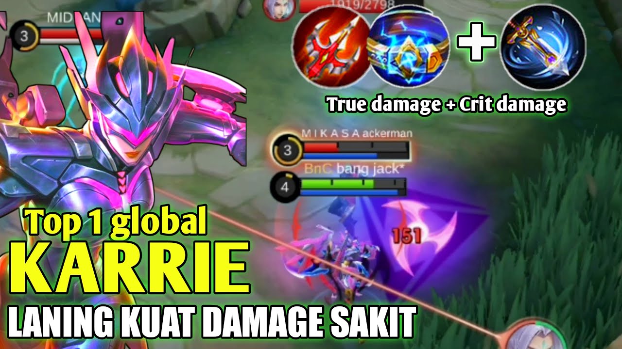 KARRIE TANK MM TERBAIK DI META SEKARANG - BUILD TOP GLOBAL KARRIE - YouTube