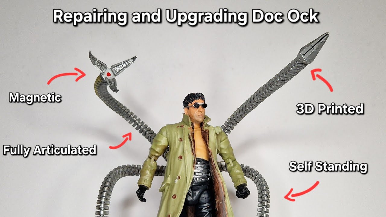 Repairing and Upgrading ToyBiz Doc Ock - Doctor Octopus Custom Figure ...