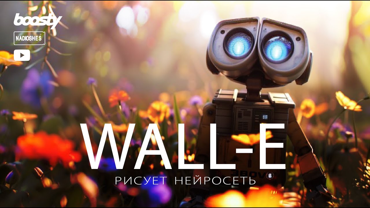 WALL-E: рисует нейросеть! Мой Boosty https://boosty.to/nadushes/donate - YouTube