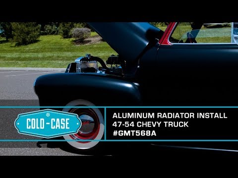 1951 Chevy Pickup Truck Cold Case Radiator Install GMT568A - YouTube