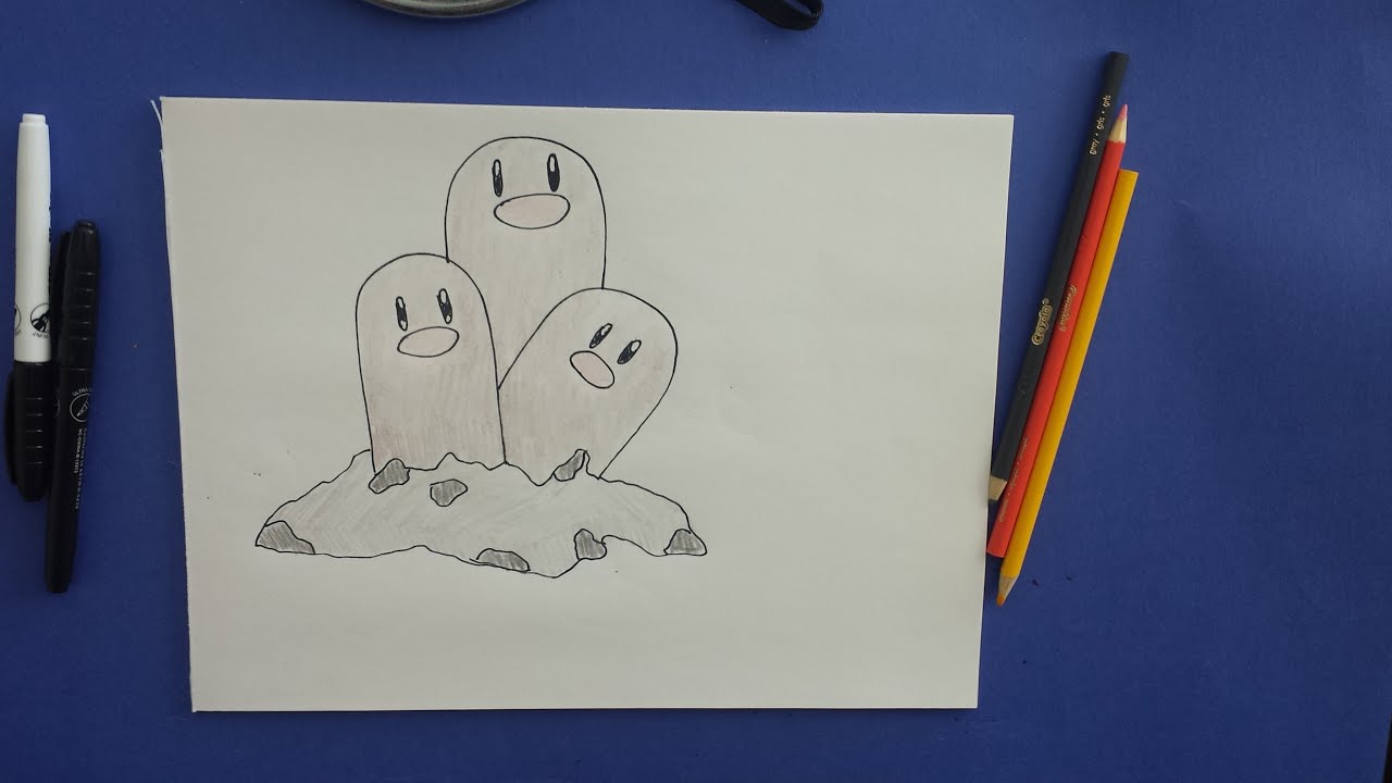 How to draw Pokemon! Dugtrio (easy) - YouTube