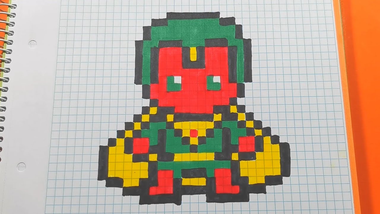 Como hacer a VISION de LOS VENGADORES | Pixel Art - YouTube
