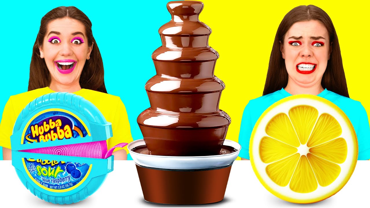 Chocolate Fountain Fondue Challenge | Edible Battle by 4Fun Challenge ...