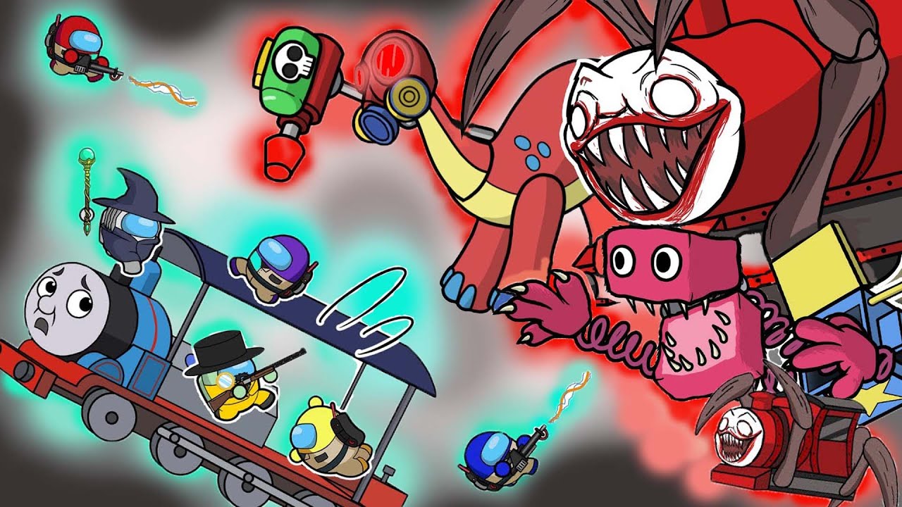 CHOO CHOO CHARLES vs THOMAS & GHOSTBUSTERS All Episode | Among Us ...