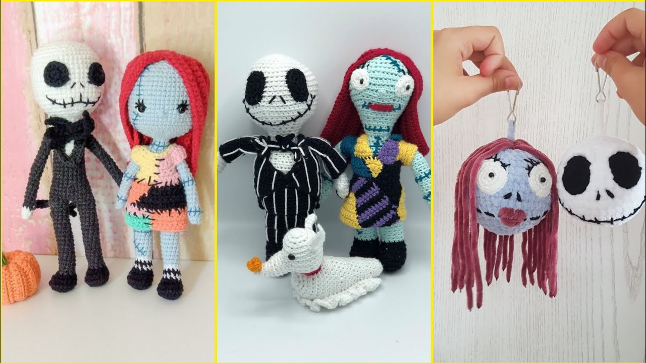 Free jack and sally crochet pattern - YouTube