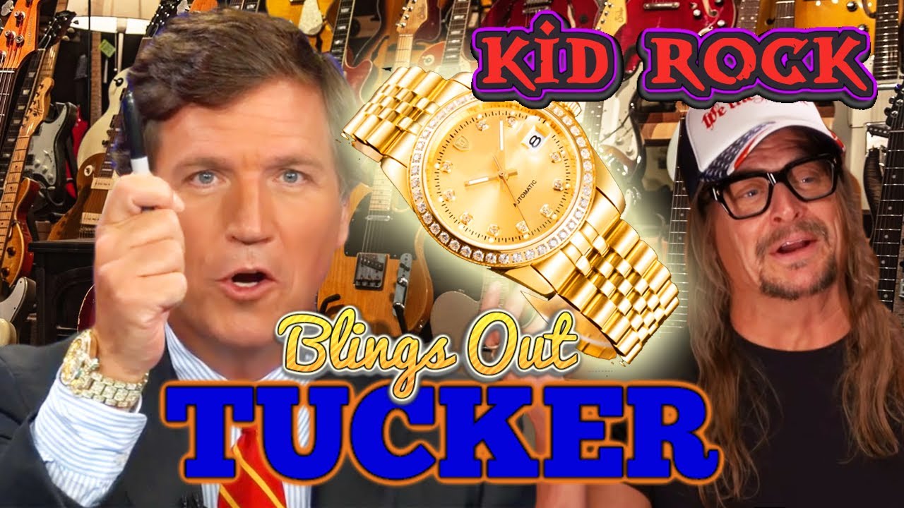 Kid Rock BLINGS OUT Tucker Carlson with INSANE Gold + Diamond watch ...