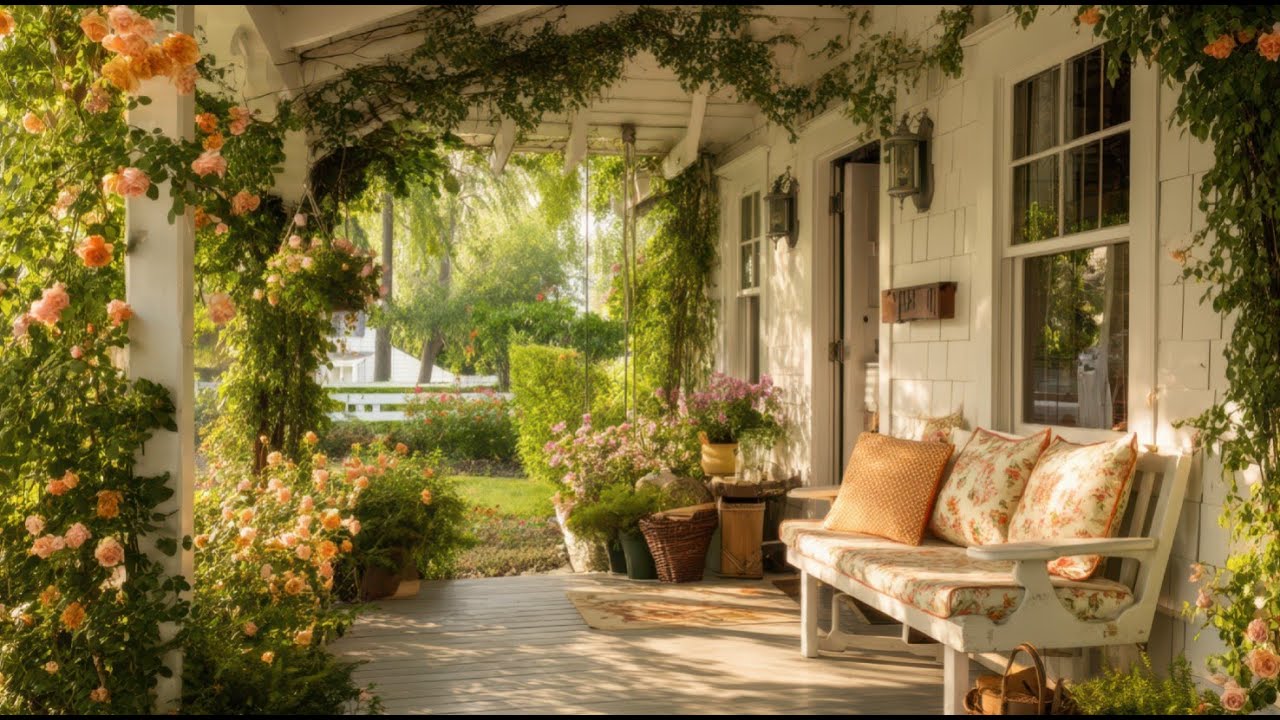 A Laura Ashley Spring Cottage Filled with Vintage Charm and Garden ...