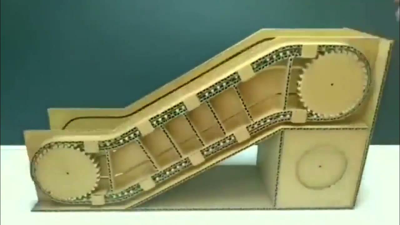 Making an escalator out of cardboard. - YouTube