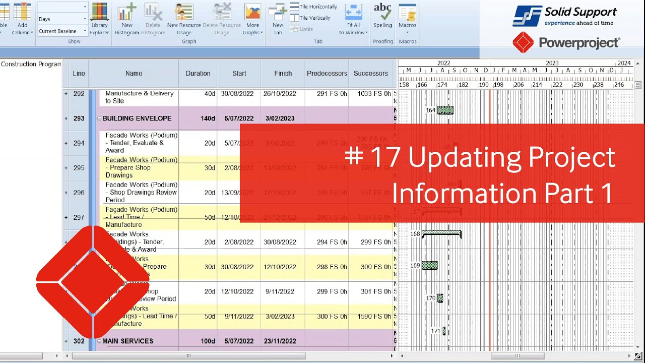 Updating project information part 1 - Powerproject quick tip # 17 - YouTube