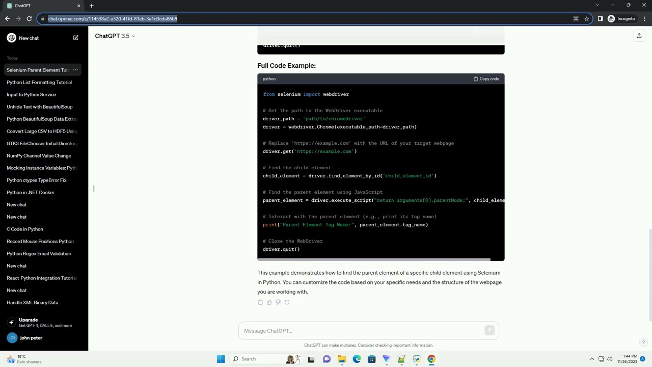 Find Parent Element By Selenium Python YouTube Find Parent Element By Selenium Python YouTube