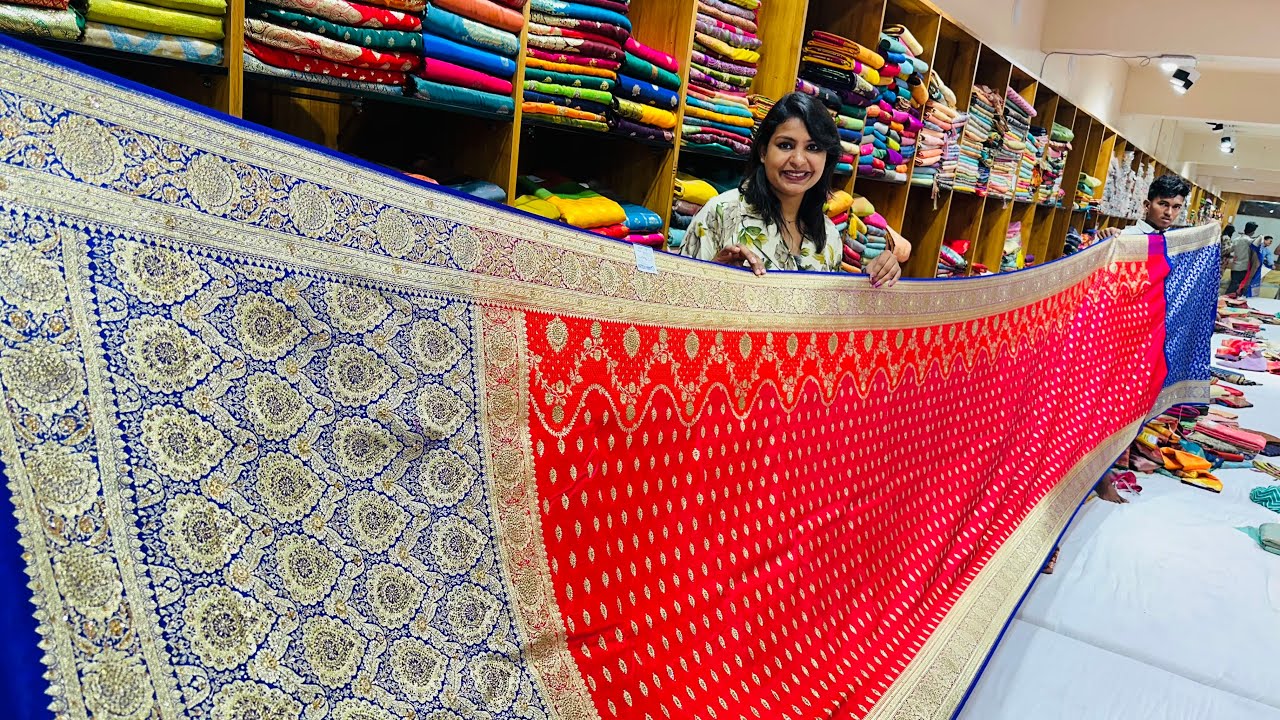 Silk saree factory surat || wholesale saree market surat || saree ...