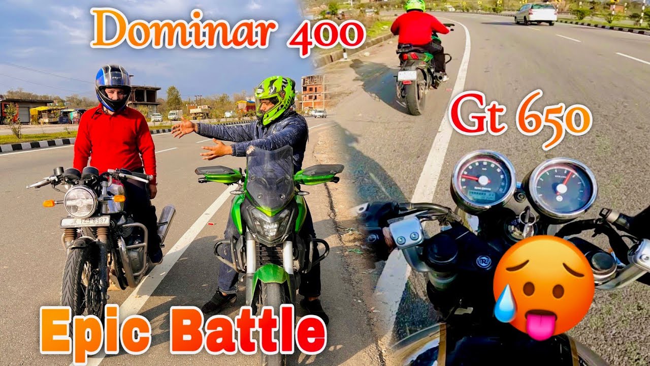 ||Dominar 400 VS GT 650 || Hyper Mode Drag Race|| @soldier_motovlogs - YouTube