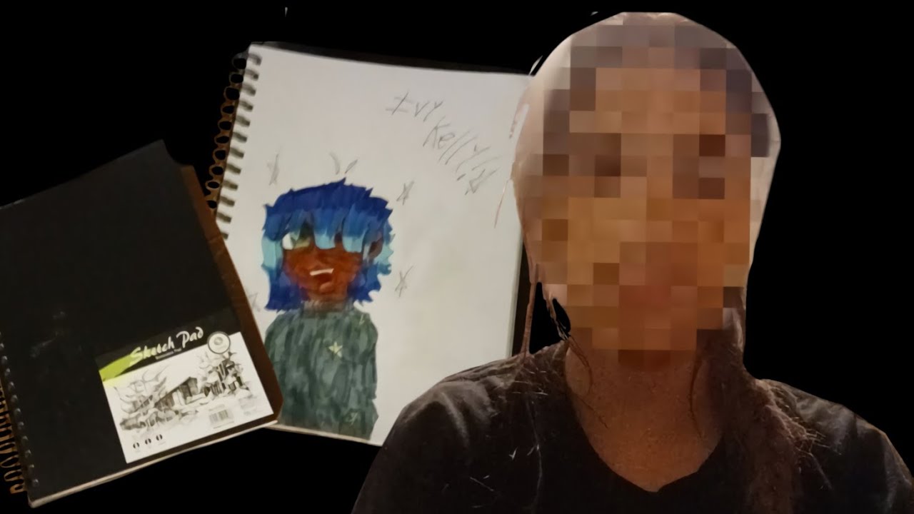 Drawing!🤗🖍📓 (BTW I blurred out my face because I don't feel comfortable ...