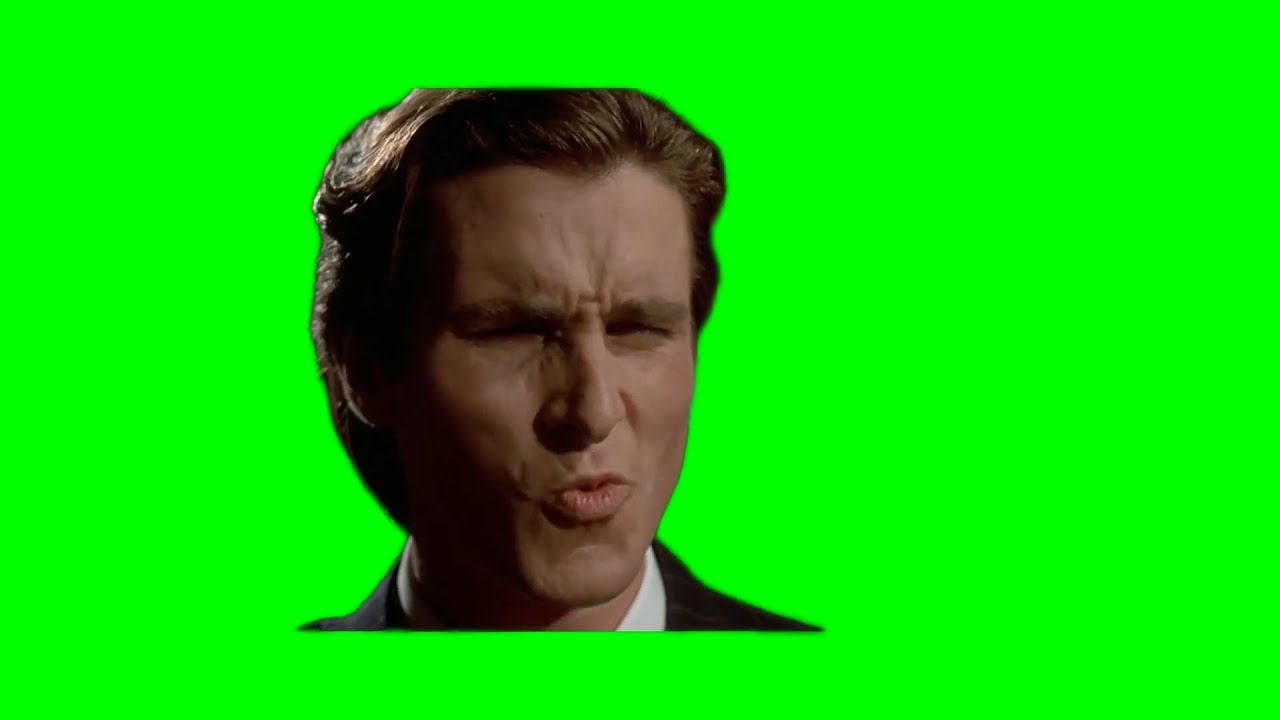 Patrick Bateman Sigma Meme (GREEN SCREEN) From American Psycho - YouTube