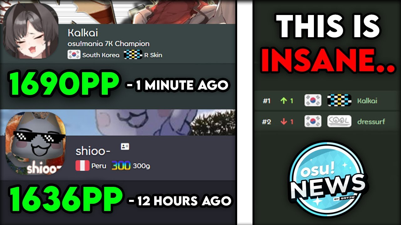 2 PP Record's & *NEW* Rank 1 In Less Than 24 Hours?! | osu! News - YouTube