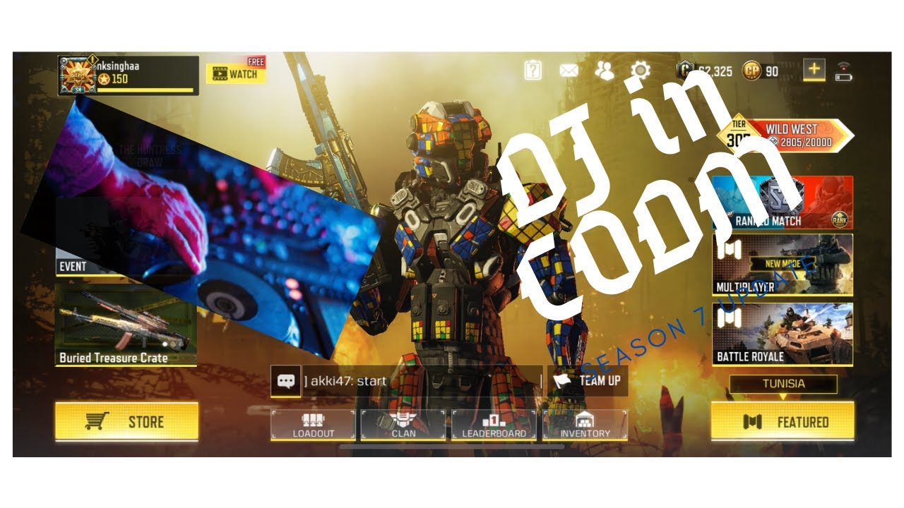 Call of Duty Mobile Season 7 Dj at Downtown | COD Battle Royale | DJ in ...