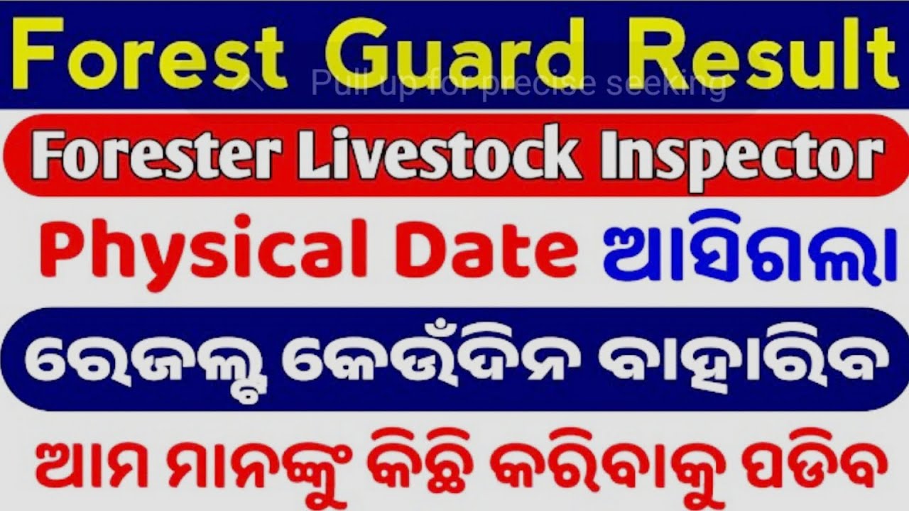 FOREST GUARD RESULT UPDATE 2024 || CUT-OFF MERIT LIST କେବେ ଆସିବ || # ...