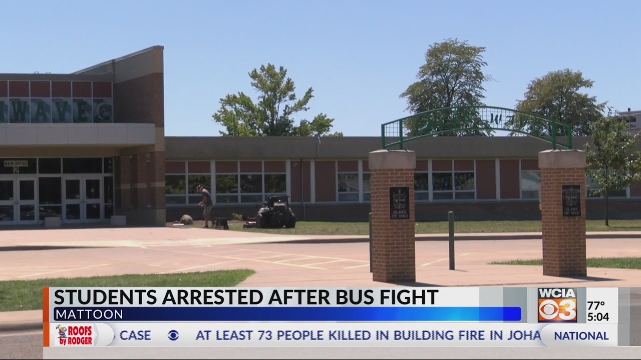 Four students arrested after Mattoon school bus fight - YouTube