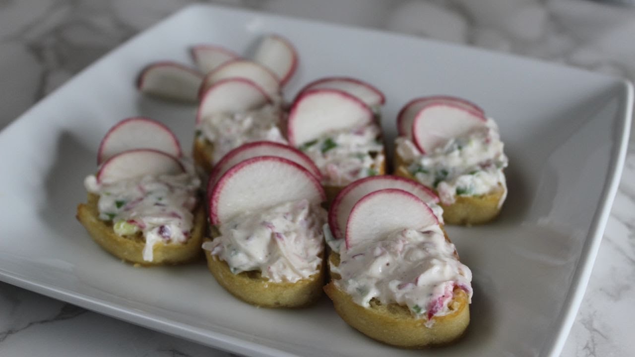 Radish Cream Cheese Appetizer! ~Tasty & Quick Recipes - YouTube