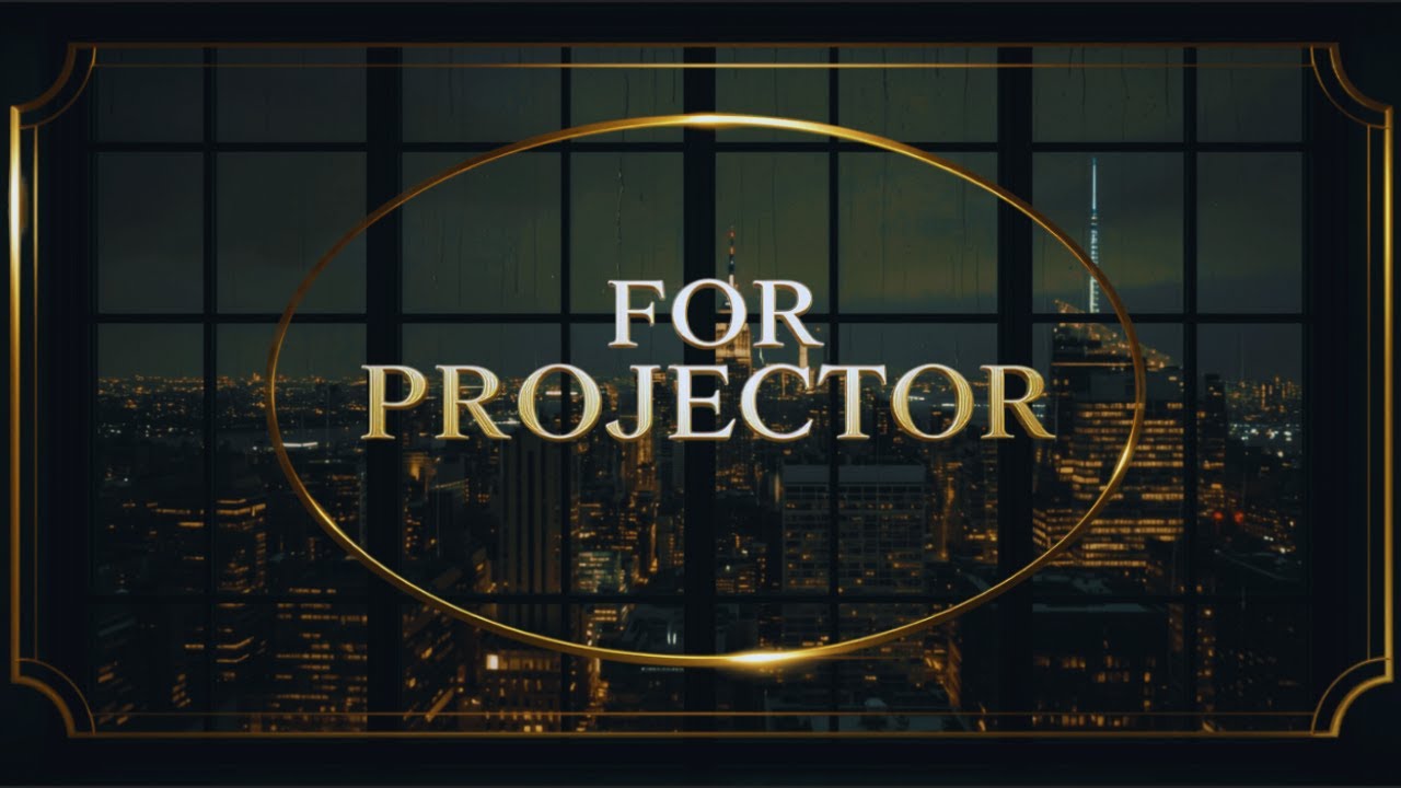 Dark New York Night Window 🖤 Projector Ambience | Rain on Glass, City ...