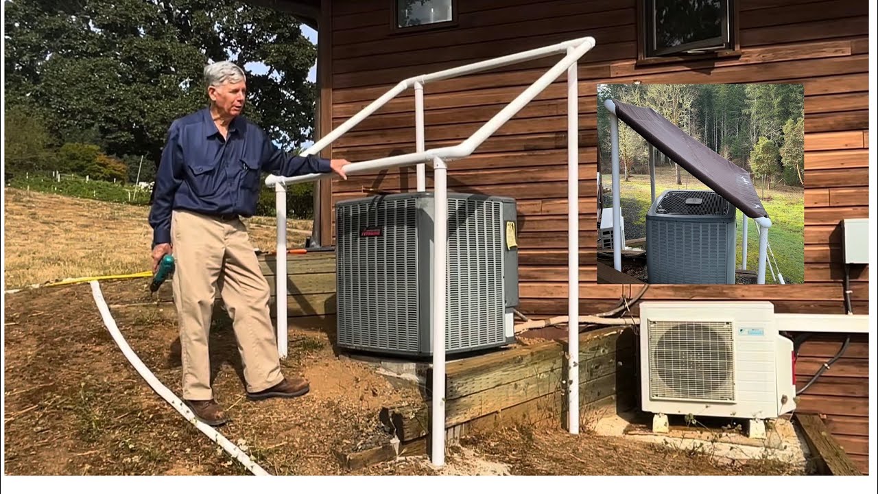 Weather protection for home heat pump - YouTube
