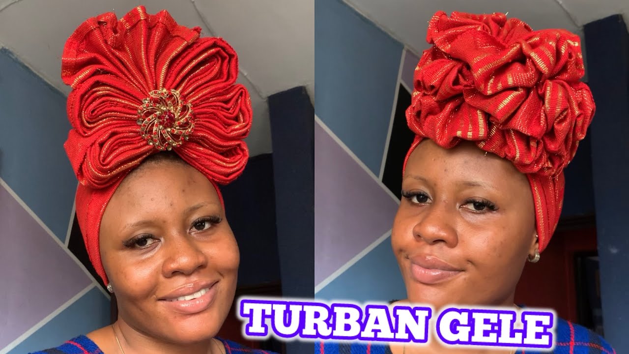 Turban Gele tutorial #gele #turban #tutorial - YouTube