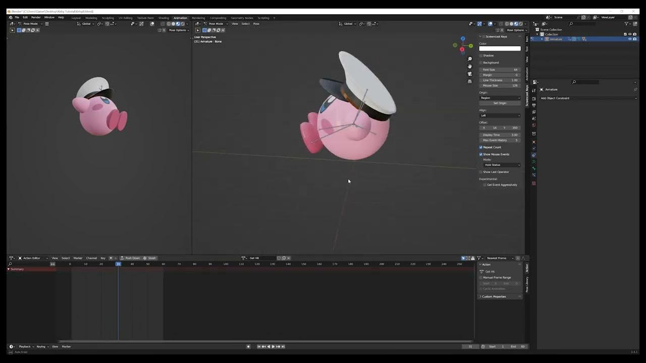 Blender animation tutorial Kirby part-4 - YouTube
