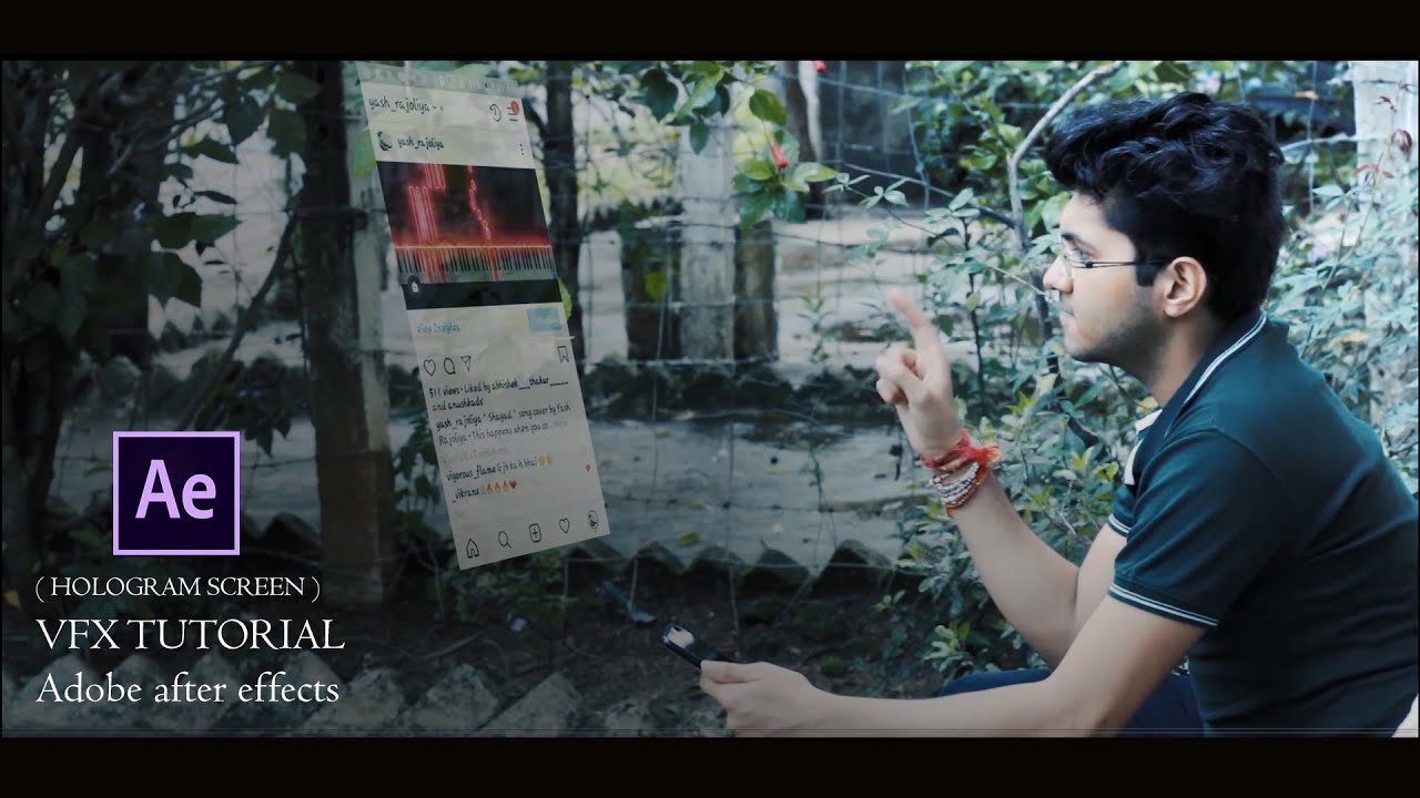 Hologram screen vfx tutorial | after effects tutorial in hindi | full ...