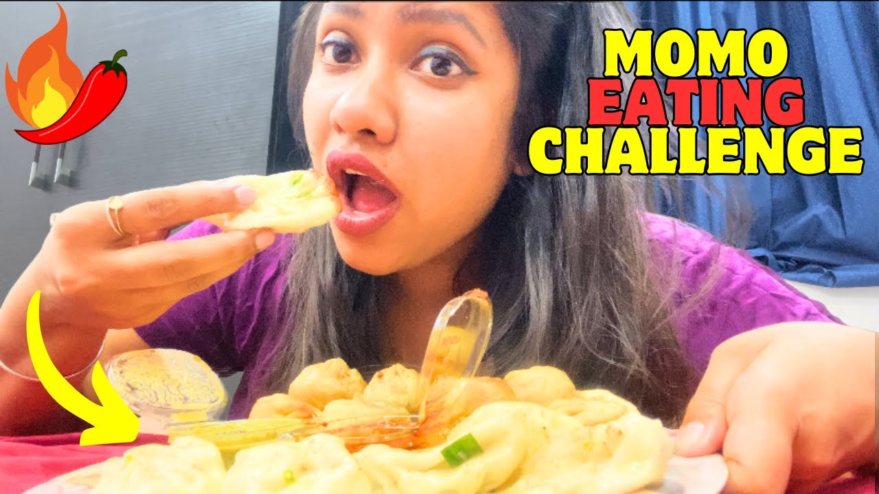 Momos Eating Challenge🔥Street Food Momo Challenge #foodchallenge - YouTube