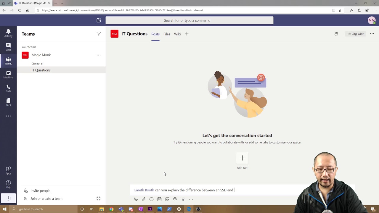Microsoft Teams Tutorial 3 - Posting/Replying in a Team, Create new ...