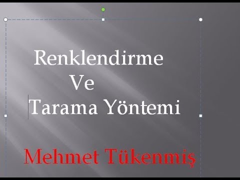 Renklendirme-Tarama ve         Kabartma haritaları