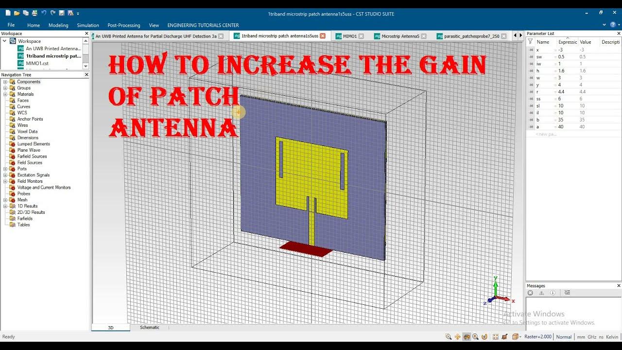 how to improve gain of patch antenna in cst high gain antenna in hfss ...