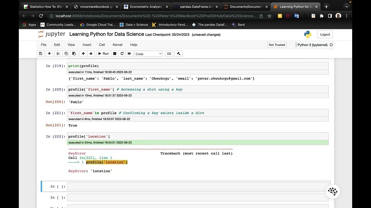 Accessing Python Dictionaries Youtube