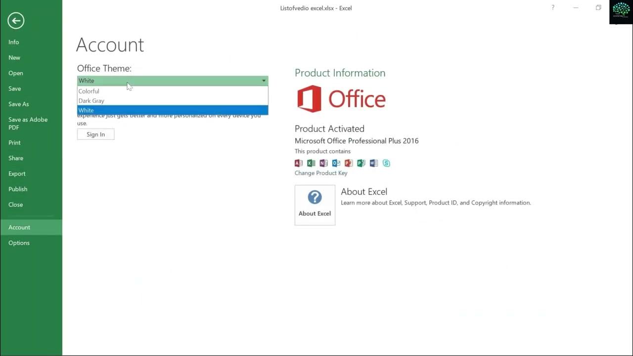 How to make Dark Mode Screen in Excel,TCT-Computer Knowledge - YouTube