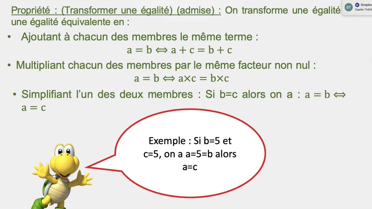 Partie I Résolution algébrique d'équations - YouTube