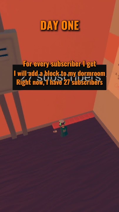 For every subscriber I get, I would add a block to my DormRoom - DAY ONE #recroom - YouTube