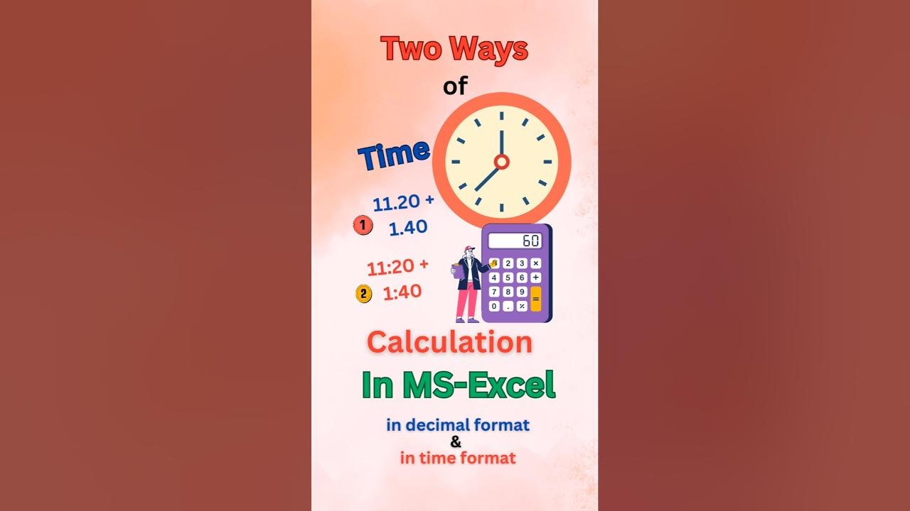 Two ways of Time Calculation in Excel #excel #exceleducation #excelworld - YouTube