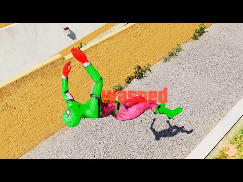 GTA 5 Epic Wasted Spiderman Jumps Fails Ep.197 (Fails Funny Moments)