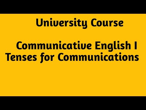 Communicative English I: Pairs of Tenses for Communications - YouTube