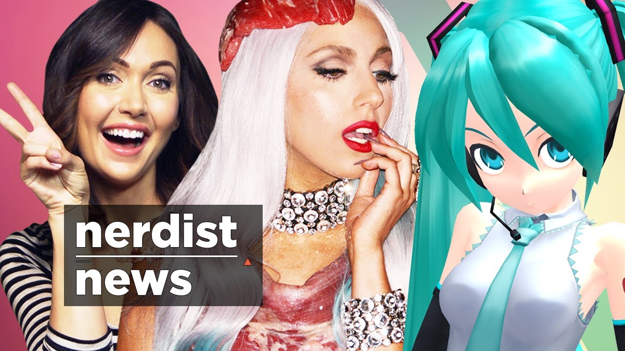 LADY GAGA Goes Gaga for HATSUNE MIKU & More! (Nerdist News w/ Jessica Chobot) - YouTube