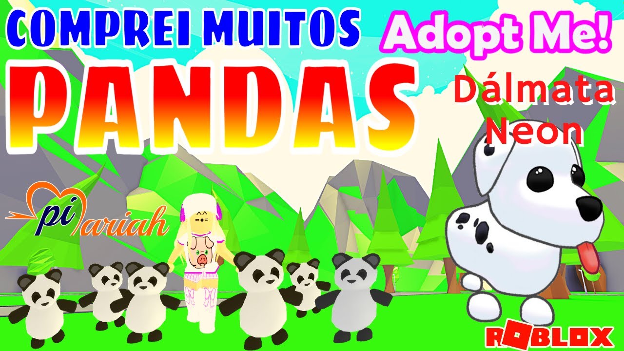 GASTEI MINHA MESADA COMPRANDO PANDAS NO ADOPT ME! - DÁLMATA NEON ...