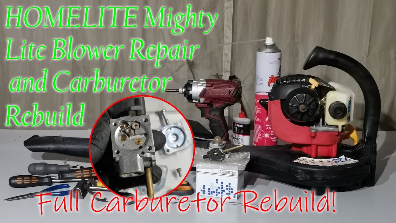 VTECH 56 - Homelite Mighty Lite Blower Carburetor Rebuild - YouTube