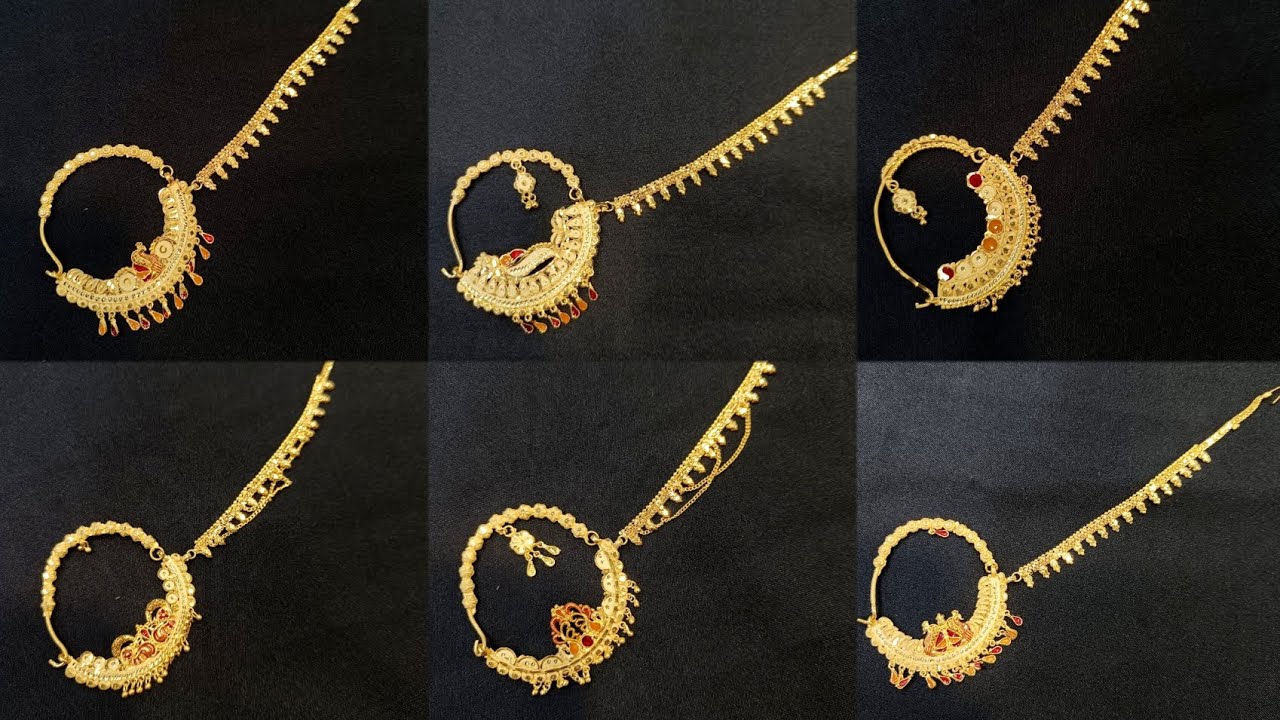 1 gram gold nathani collection 2023 || 1 gram gold nathani - YouTube