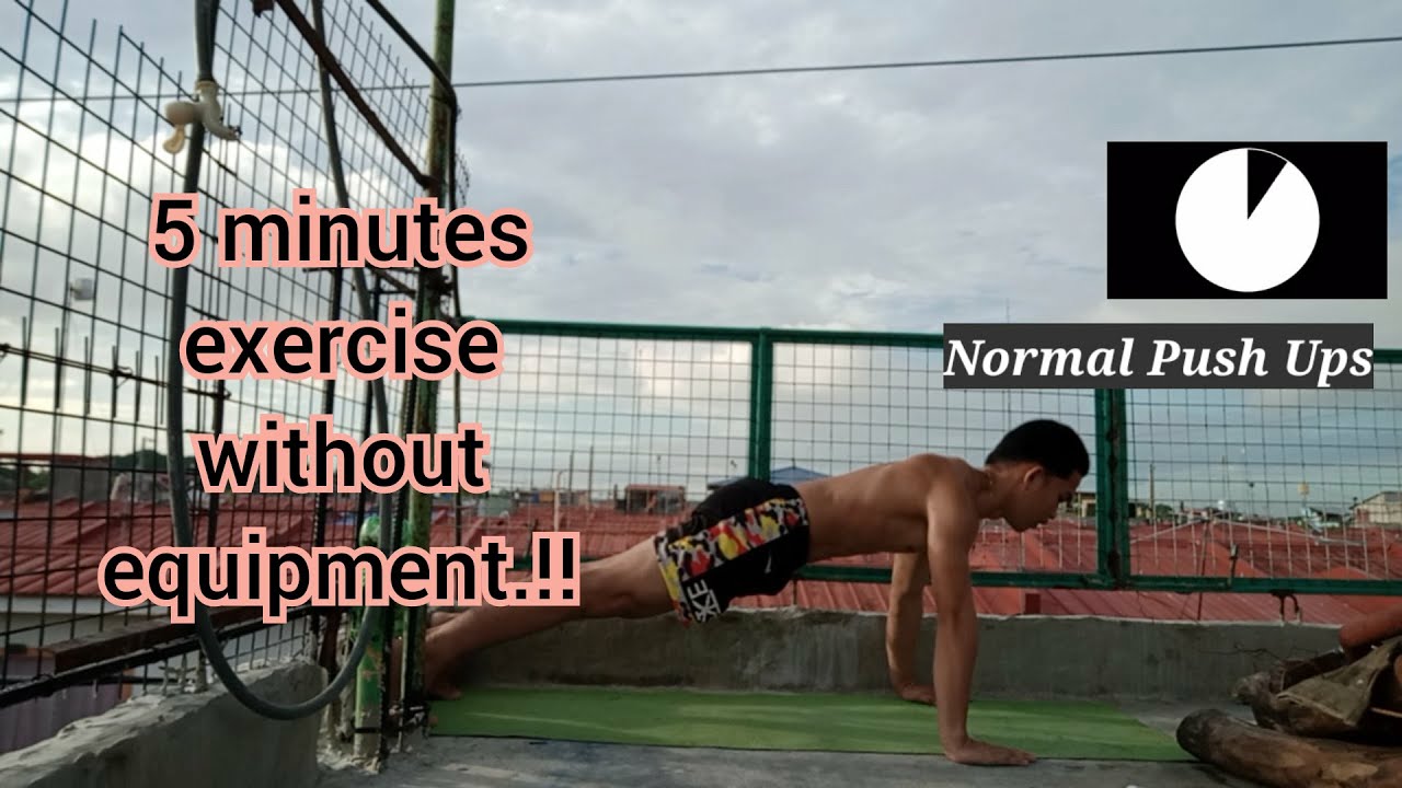 5 minutes exercise without equipment!! - YouTube